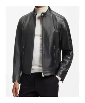 Hugo Boss Zip-up Leather Jacket
