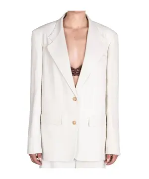 ALYSI Notched Lapel Button-fastening Jacket