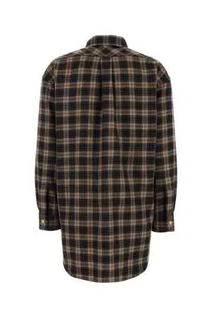 Miu Miu Embroidered Oversize Wool Shirt