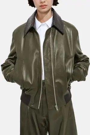 Bottega Veneta Shiny Lambskin Leather Blouson - Multicolor