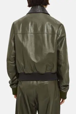 Bottega Veneta Shiny Lambskin Leather Blouson - Multicolor