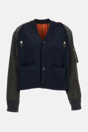 Sacai Hybrid Bomber-style Cardigan - Multicolor