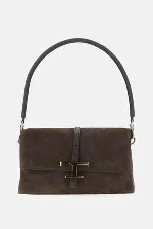 TOD'S Flap T Timeless Mini Bag In Suede - Multicolor
