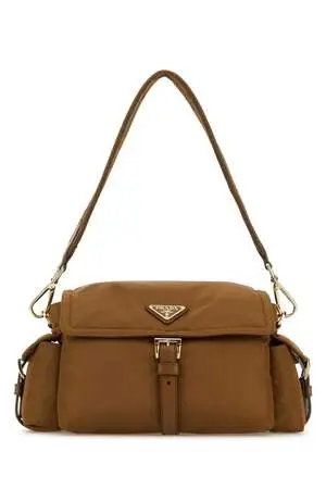 Prada Camel Re-nylon Shoulder Bag - Brown