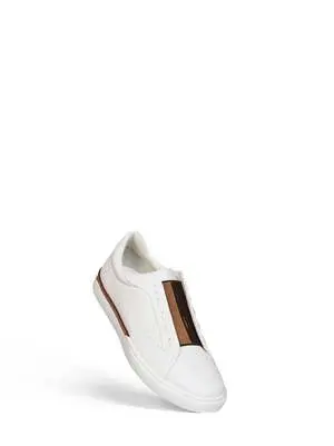 Fendi White Smooth Leather City Low-top Sneakers - Multicolor