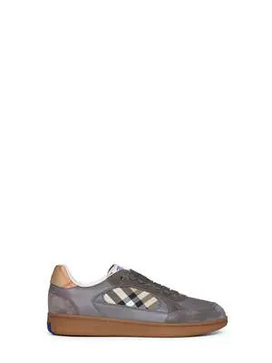 Burberry Leather And Check Terrace Sneakers - Multicolor