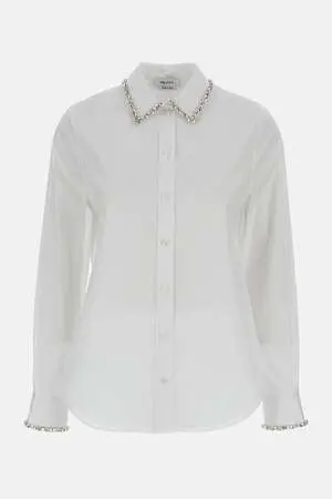 Alexander McQueen White Shirt With Embroidered Crystals - Multicolor