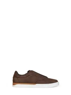 Fendi Brown Nubuck City Low-top Sneakers - Multicolor