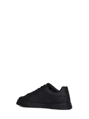 Dolce & Gabbana Black Calf Leather Portofino Sneakers - Multicolor