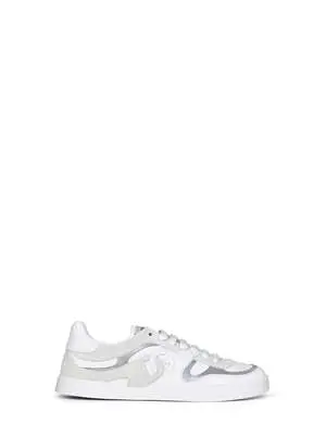 Dolce & Gabbana White And Ice Nappa Calfskin And Suede Portofino Sneakers - Multicolor