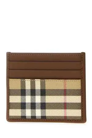 Burberry Printed Canvas And Leather Card Holder