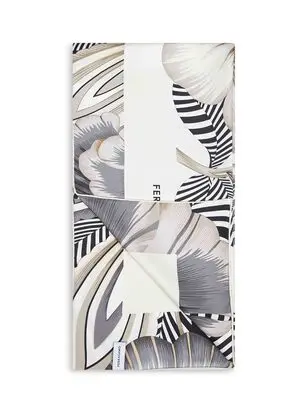 FERRAGAMO Brezza Print Silk Twill Scarf