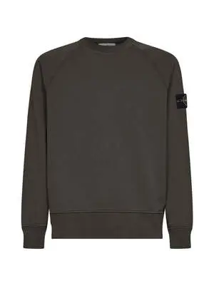 Stone Island Coal Grey Cotton Crewneck Sweatshirt - Multicolor