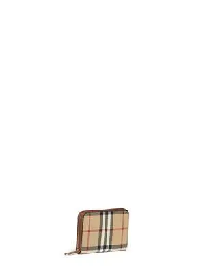 Burberry Archive Beige Check Zipped Small Wallet