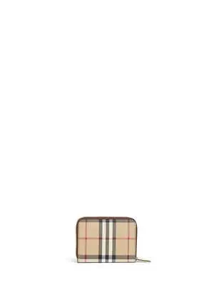 Burberry Archive Beige Check Zipped Small Wallet