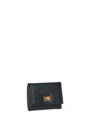 Dolce & Gabbana Black Dauphine Leather Wallet