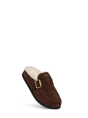 Prada Suede And Shearling Mules - Multicolor