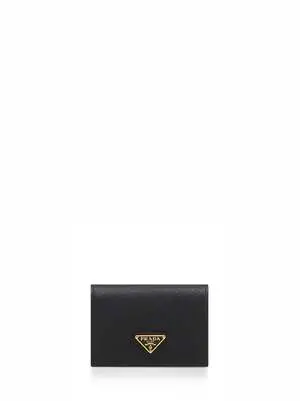 Prada Accessori Pelletteria Black Saffiano Small Wallet