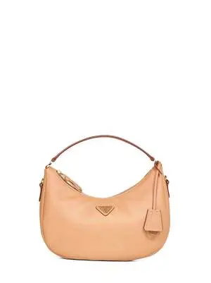 Prada Borse Natural Hobo Shoulder Bag In Calf Leather - Multicolor