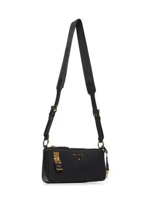 Prada Small Shoulder Bag With Zip And Padlock Fastening - Multicolor