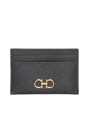 FERRAGAMO Gancini Leather Card Holder - Multicolor