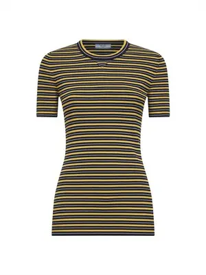 Prada Ribbed Knit Striped Sweater