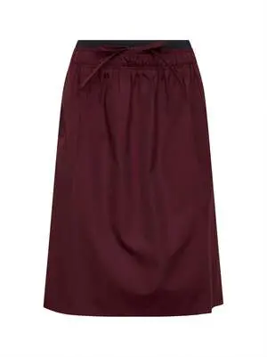 Prada PRADA Garnet Twill Midi Skirt Multicolor