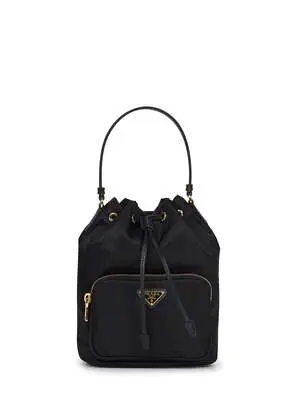 Prada PRADA Black Re-Nylon Duet Bucket Bag Multicolor