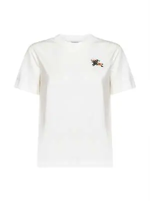 Burberry Cotton T-shirt With Equestrian Knight Design - Multicolor