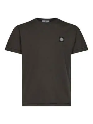Stone Island Coal Grey 60/2 Cotton Jersey Slim-fit T-shirt