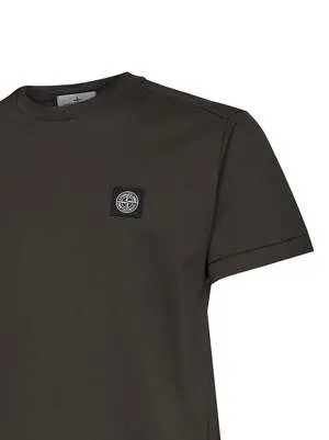 Stone Island Coal Grey 60/2 Cotton Jersey Slim-fit T-shirt