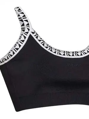 Versace Black Knit Cropped Top