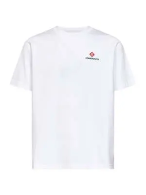 Casablanca White Cotton Jersey Sport Type T-shirt - Multicolor