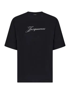 Jacquemus Black Jersey The Logo-printed T-shirt - Multicolor
