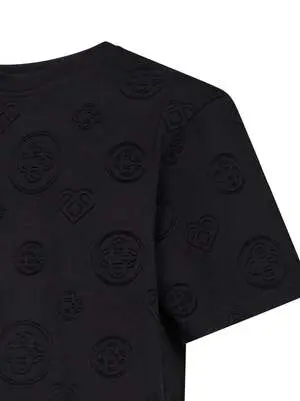 Casablanca Black Jersey Applique Monogram Oversized T-shirt