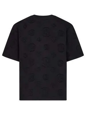 Casablanca Casablanca Men Black Jersey Applique Monogram Oversized T-Shirt Multicolor