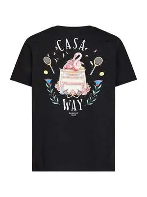 Casablanca Black Cotton Jersey Casa Way T-shirt