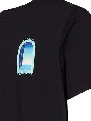 Casablanca Black Cotton Jersey Gradient L'arche T-shirt