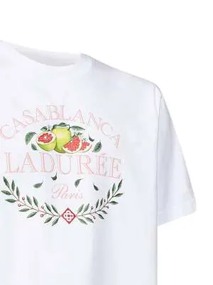 Casablanca White Cotton Jersey Laduree X T-shirt