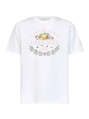 Casablanca Casablanca Men White Cotton Jersey Laduree X Casablanca T-Shirt Multicolor