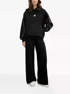 Adidas Stadium Logo Stripe Hoodie - Black