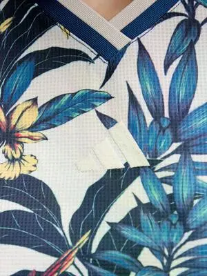 Adidas X Farm Rio Floral-print V-neck T-shirt