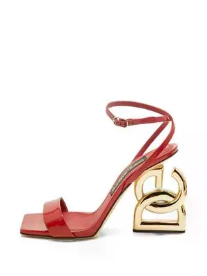 Dolce & Gabbana Dg Daily-heel Ankle-strap Sandals - Red