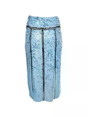 Emilio Pucci Sequin Embellished Midi Skirt - Blue