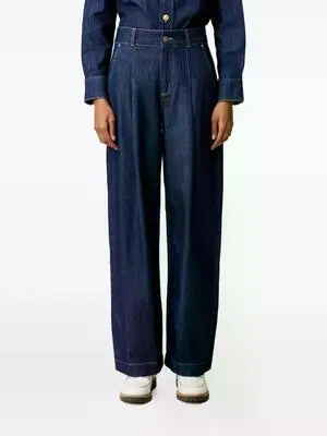 Claudie Pierlot Pleated Wide-leg Jeans