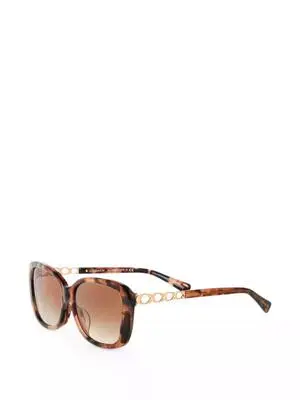 COACH Tortoiseshell-effect Rectangle-frame Sunglasses