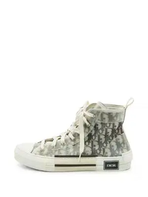 Dior B23 Oblique High-top Sneakers - White