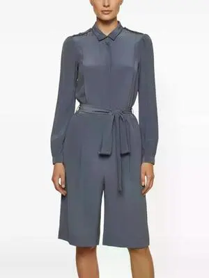 Gucci Tie-waist Crepe Playpsuit