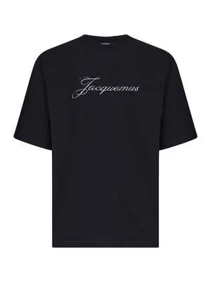 Jacquemus Black Jersey The Logo-printed T-shirt - Multicolor