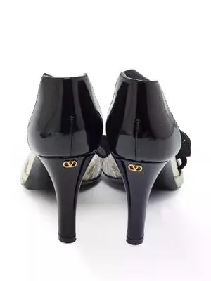 Valentino Garavani Embellished Lace-overlay Ankle-tie Pumps
